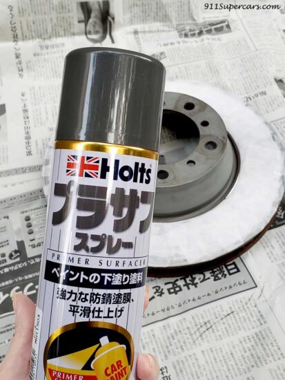 ポルシェのブレーキローター塗装