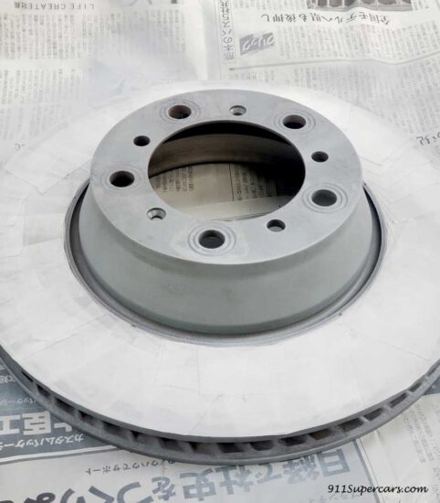 ポルシェのブレーキローター塗装