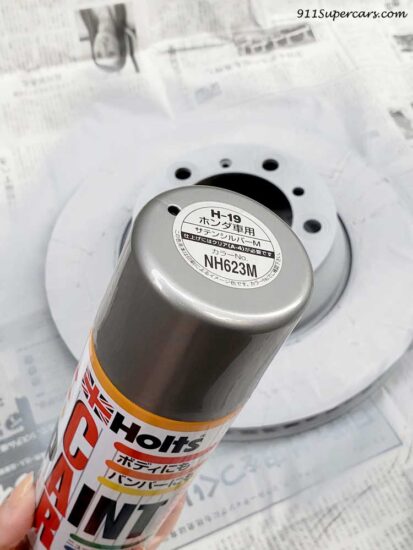 ポルシェのブレーキローター塗装