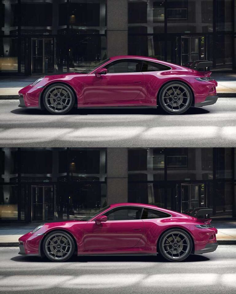 ポルシェのルビーストーンレッド、ルビースター、ルビースターネオの色の違い