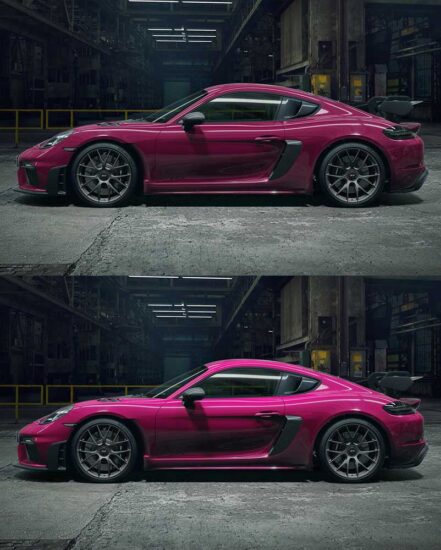 ポルシェのルビーストーンレッド、ルビースター、ルビースターネオの色の違い