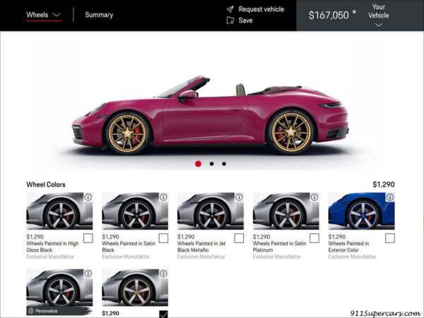 アメリカのポルシェ・コンフィギュレーターも新しくなりましたね