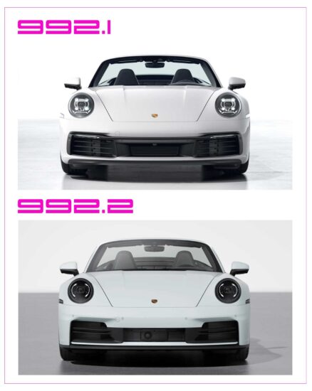 ポルシェ911：992前期と992後期の見ため比較